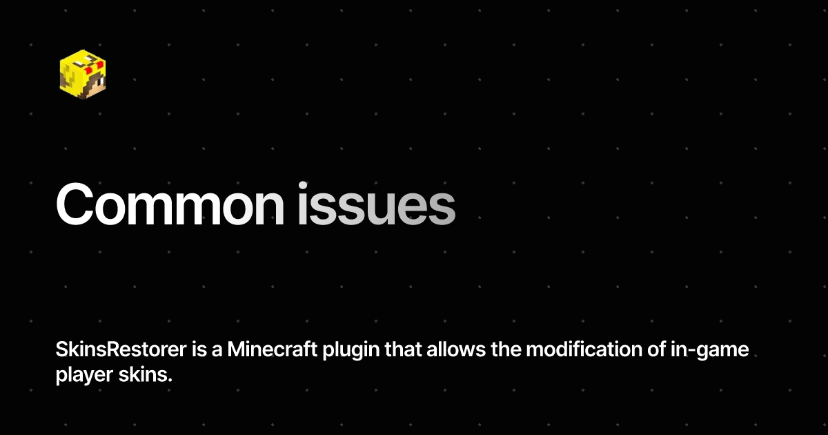 Common Issues Sr